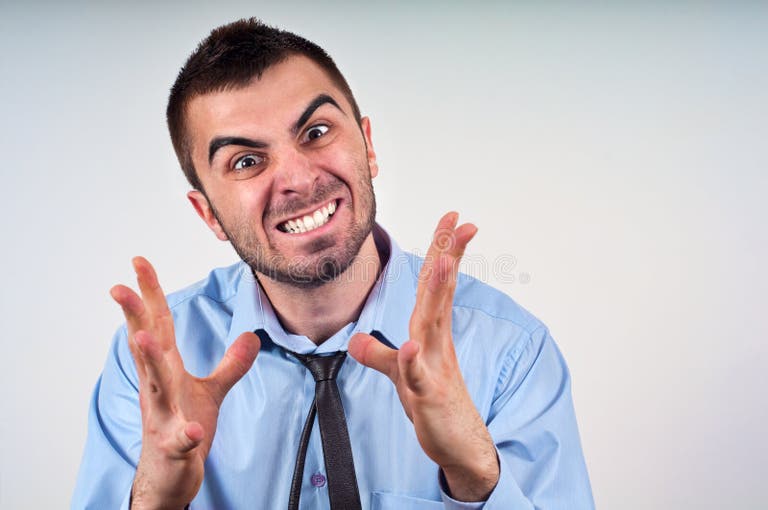 Man expressing frustration stock photo. Image of evil - 25567794