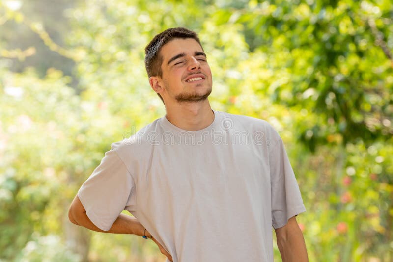 Man with Expression of Pain Stock Photo - Image of physiotherapy ...