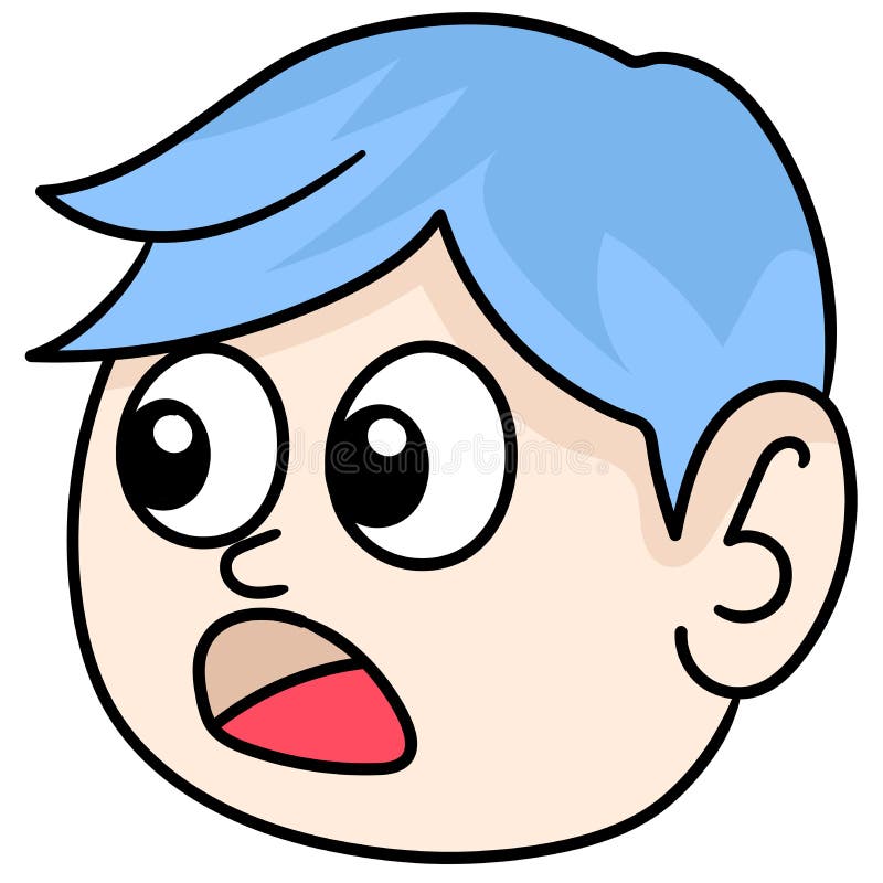 Cartoon Expression of Angry and Grumbling Face. Carton Emoticon. Doodle ...