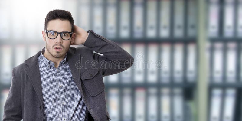Man with expression stock photo. Image of male, portrait - 105773186