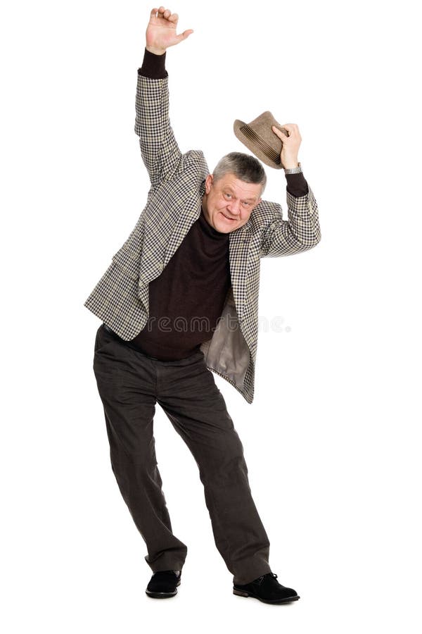 Man Extravagantly Welcoming Someone. Stock Image - Image of middle ...