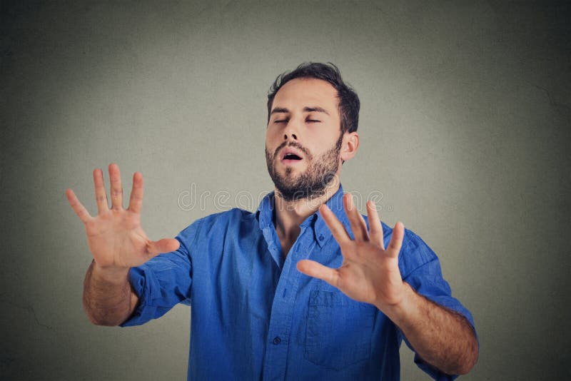 Man Searching for Something with a Magnifier Stock Image - Image of ...