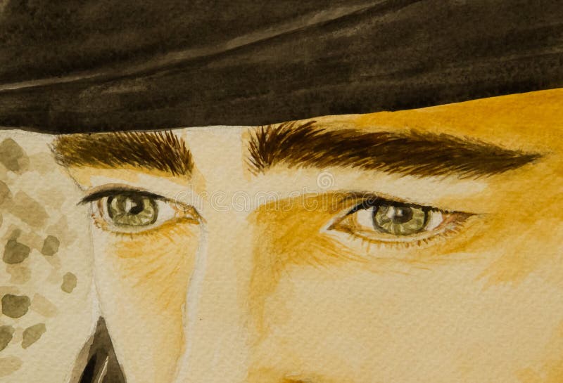 Man eyes stock photo. Image of look, retro, stroke, artwork - 35442798