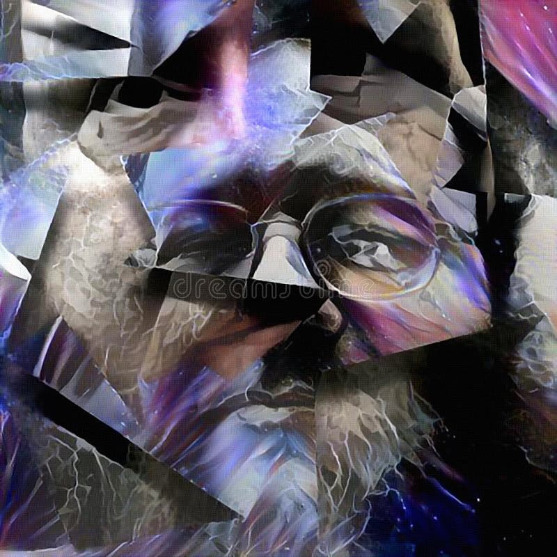 Man face abstract stock illustration. Illustration of artwork - 251728411