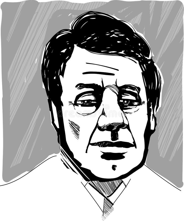 Man Face Artistic Drawing Illustration Stock Vector - Illustration of ...