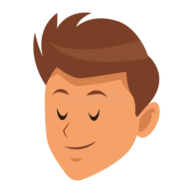 Man only face stock vector. Illustration of people, hair - 140690549
