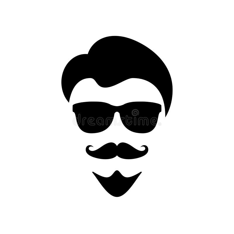 Man with a Beard and No Beard. Vector Illustration Stock Vector ...