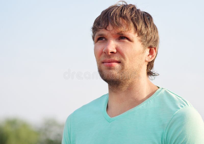 Man Face Bearded Young Handsome Portrait Stock Image - Image of body ...