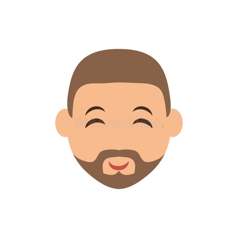 Man face cartoon stock illustration. Illustration of isolated - 85497005