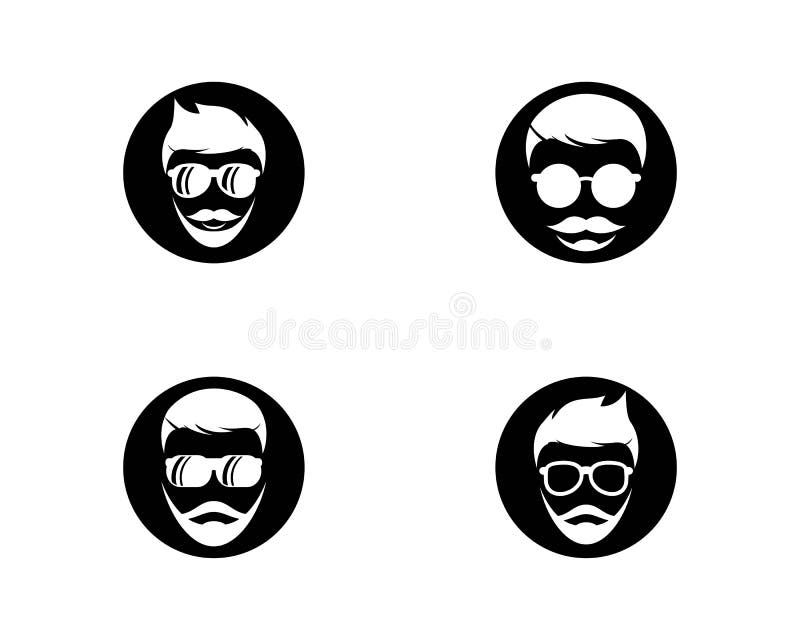 Man Face Character Symbol Illustration Stock Vector - Illustration of ...