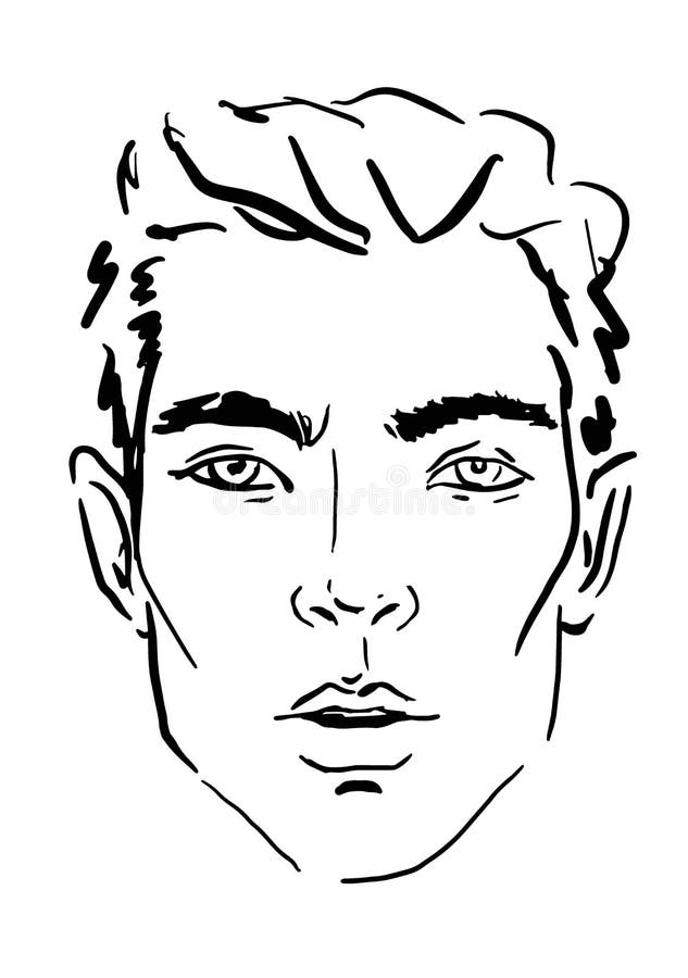 Male Face Outline Blank