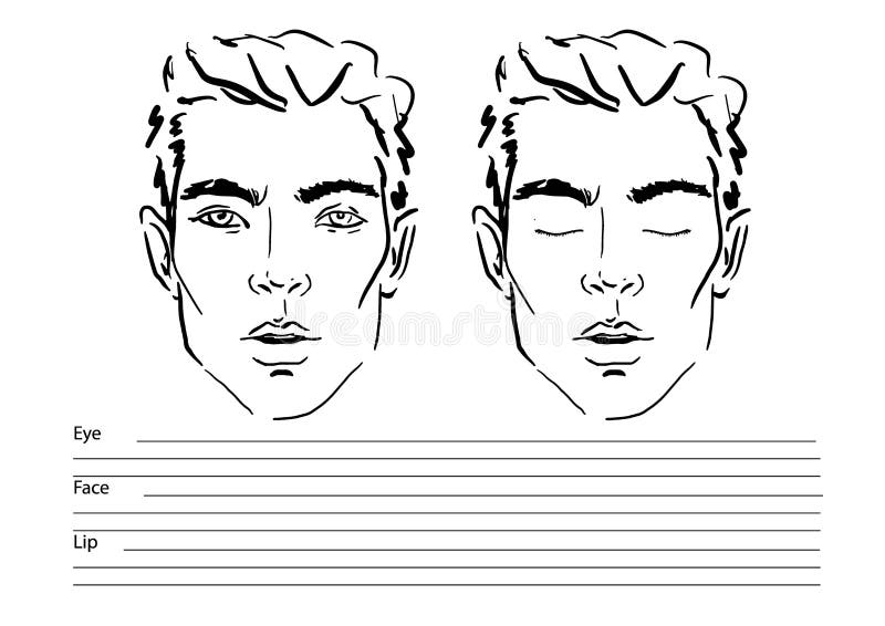 Male Face Outline Blank