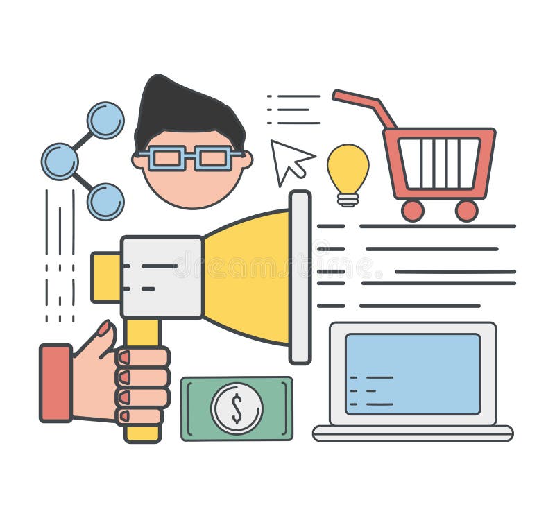 Man Face with Digital Information Icon Stock Vector - Illustration of ...