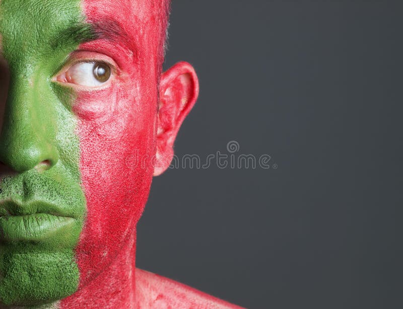 Man Face Flag of USA, Sad Expression Stock Image - Image of america ...