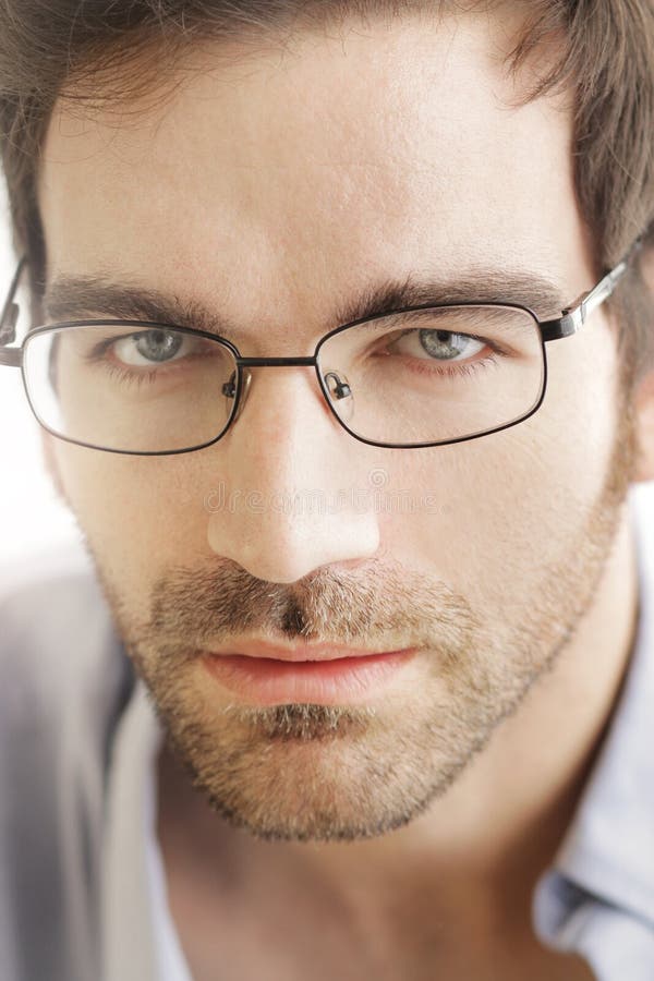 Man wearing trendy glasses stock photo. Image of glasses - 26668688