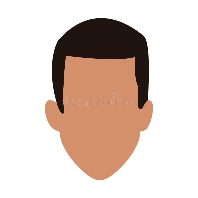 Man face icon, flat design stock vector. Illustration of default ...