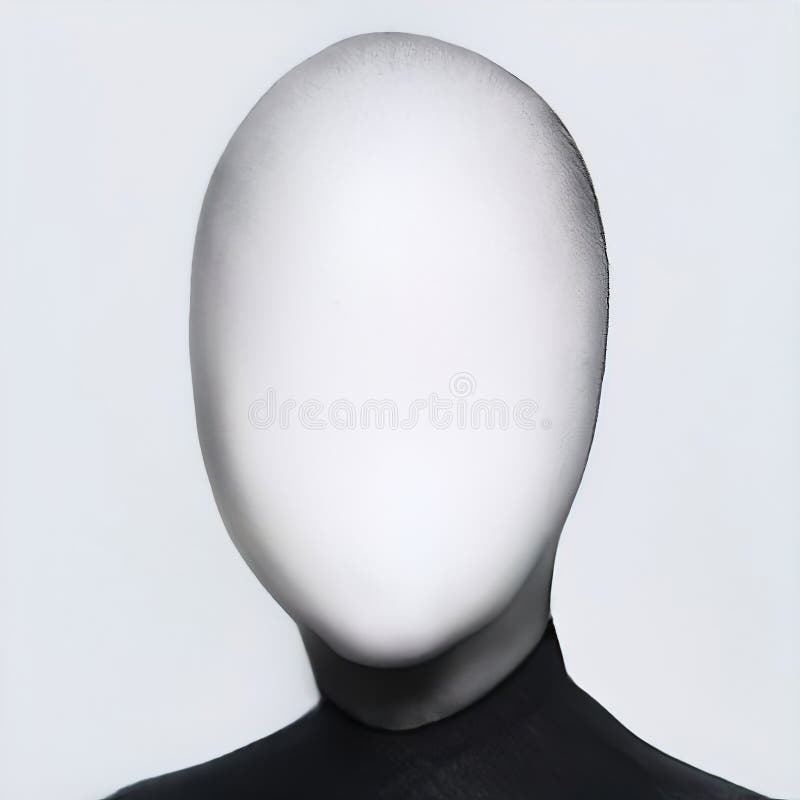 Man without a Face, an Impersonal Man, Mannequin. Anonymous Portrait of ...