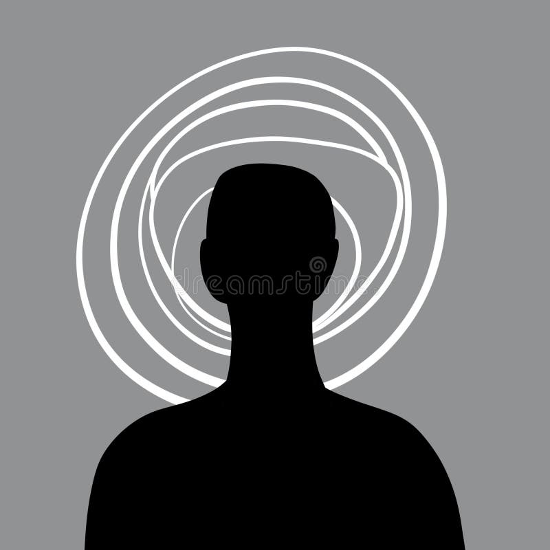 Illustration Man Face Line Art Black and White Minimal Style Stock Illustration - Illustration ...