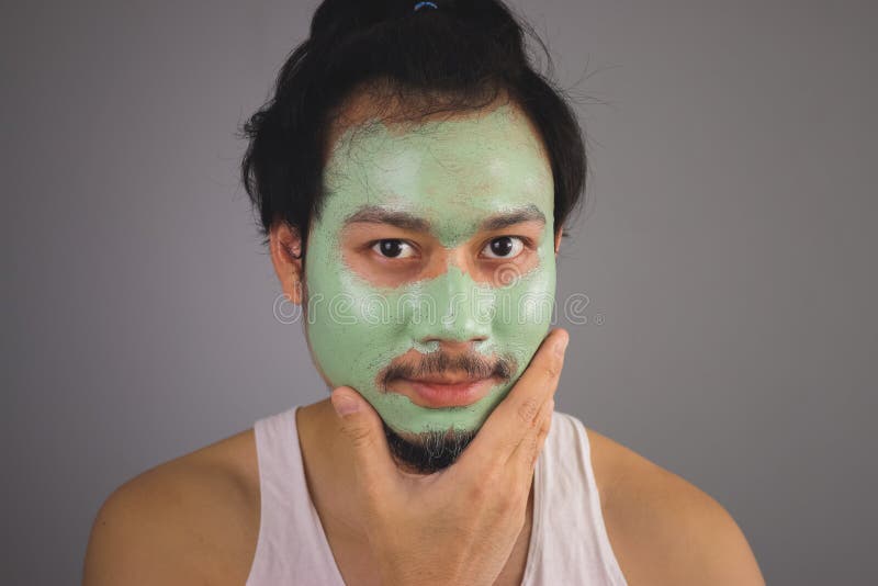 Man with Face Mask Skincare. Stock Photo - Image of healthy, beautiful ...