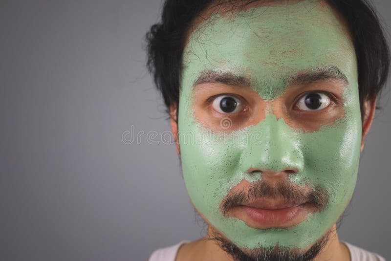 Man with Face Mask Skincare. Stock Image - Image of moisturizer, adult ...