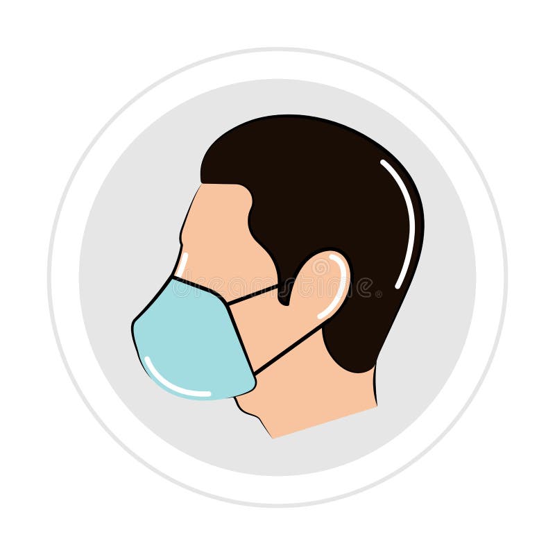 Man with a face mask stock vector. Illustration of coronavirus - 183584162