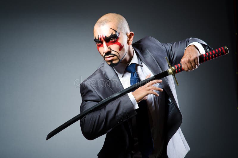 Man with face paint stock photo. Image of facepaint, fighting - 33350134