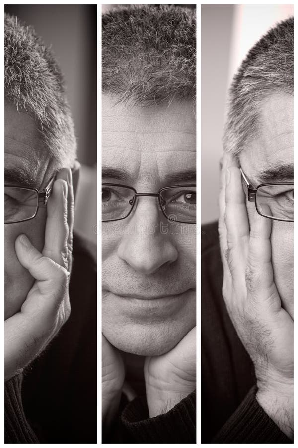 Man Face Pieces stock image. Image of adult, aged, charismatic - 49738209