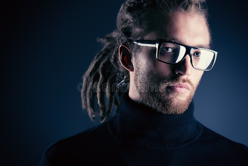 Intelligent face stock image. Image of fashion, indoor - 41310997