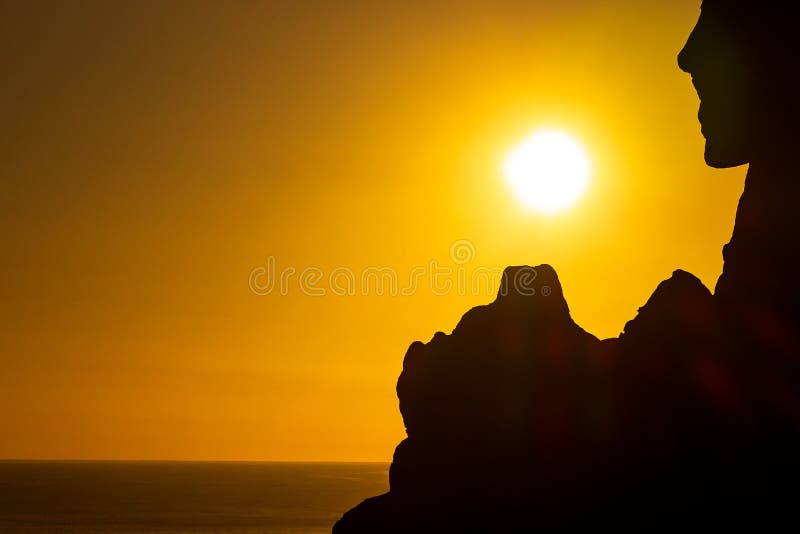 Man face sunset landscape stock photo. Image of landscape - 163143464