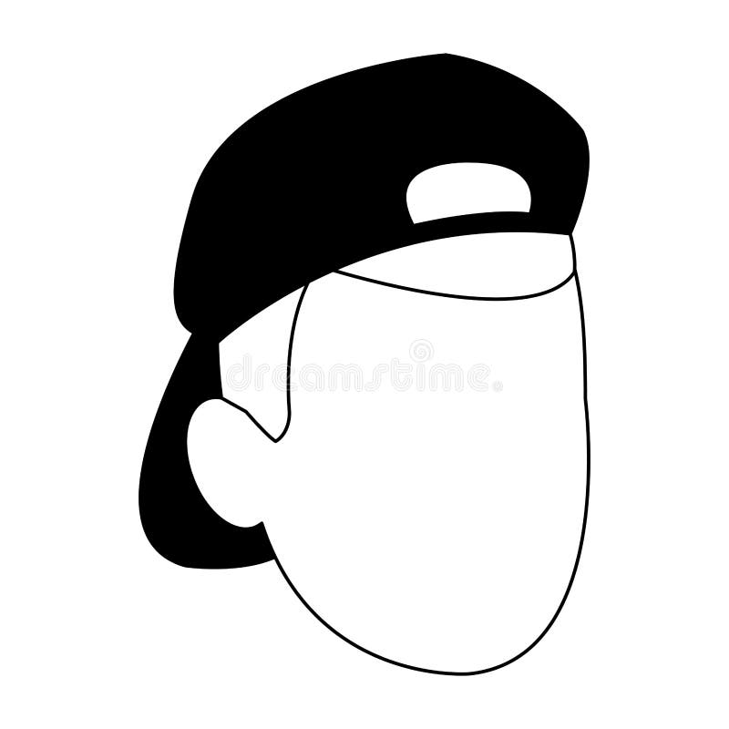 Man Faceless Head in Black and White Stock Vector - Illustration of ...