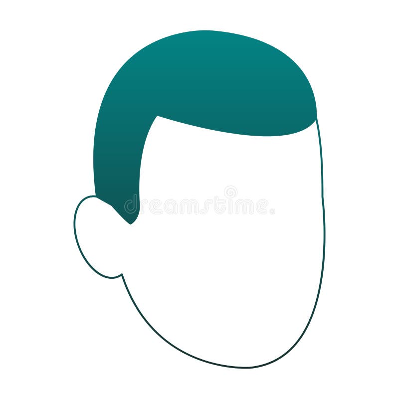 Man Faceless Head Blue Lines Stock Vector - Illustration of portrait ...