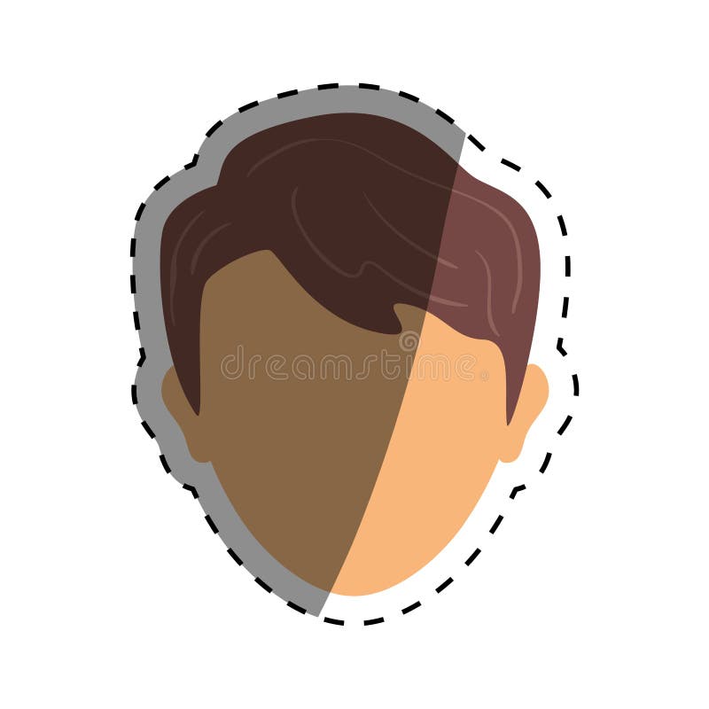 Man faceless head stock illustration. Illustration of silhouette - 83194259