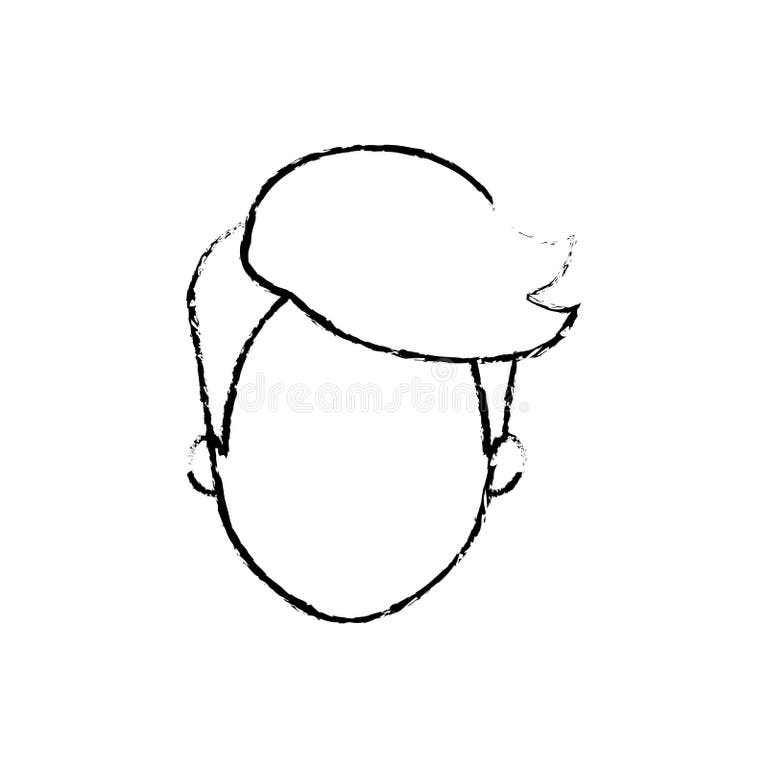 Man faceless head stock illustration. Illustration of draw - 84137064