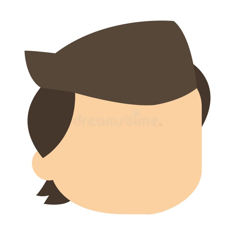 Man faceless head stock vector. Illustration of hairstyle - 143370168