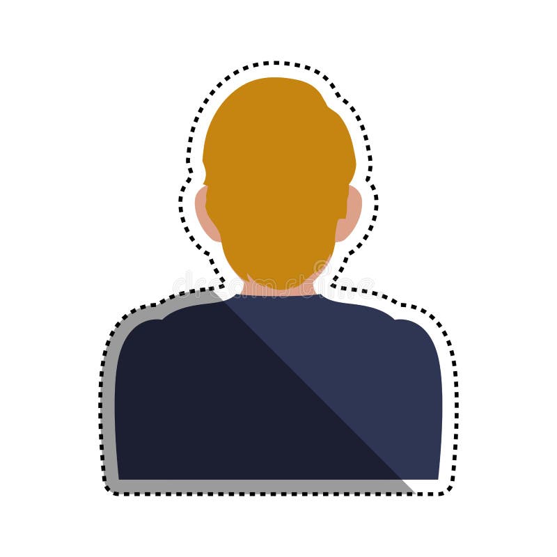 Man faceless profile stock illustration. Illustration of look - 88190141