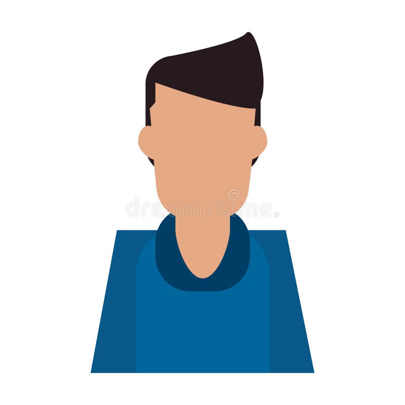 Man faceless profile stock vector. Illustration of person - 136722498