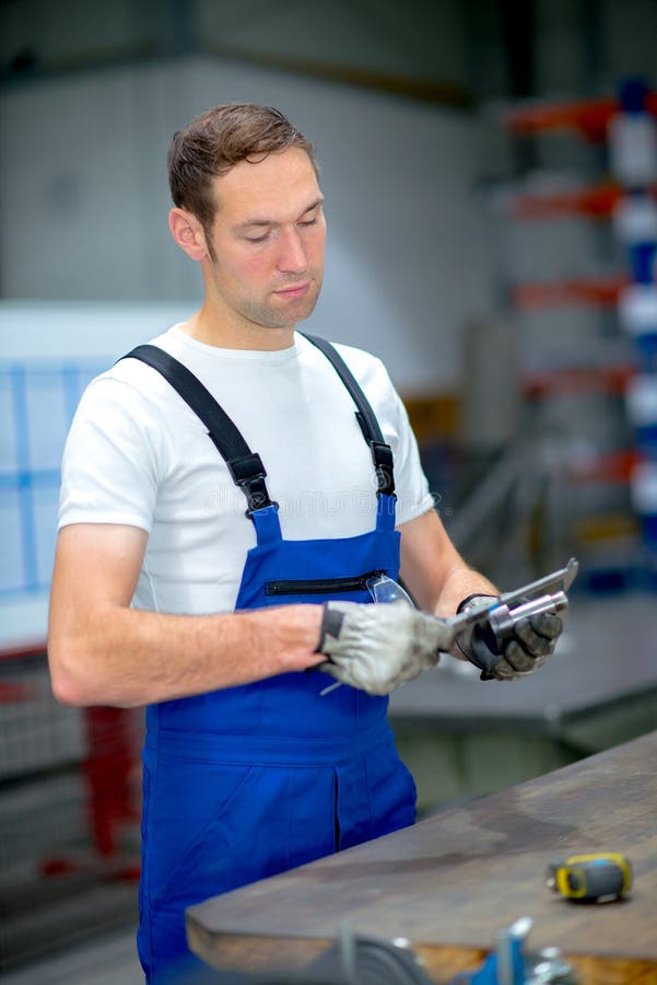 Man in a factory stock photo. Image of occupation, caucasian - 46478064