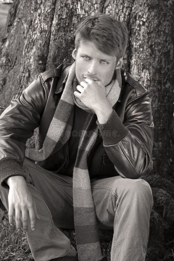 Man in fall fashion stock photo. Image of thought, autumn - 26681160