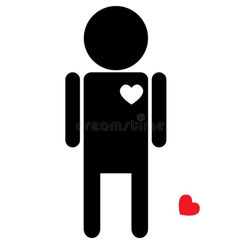 The Man Fall Heart on the Ground Stock Vector - Illustration of design ...