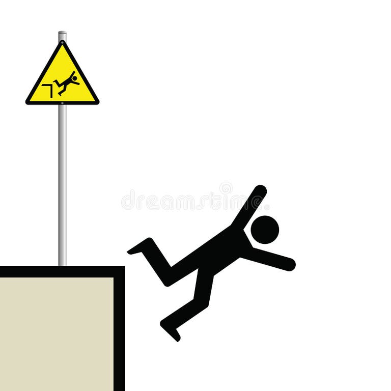 Falling Hazard Sign Stock Illustrations – 3,443 Falling Hazard Sign ...