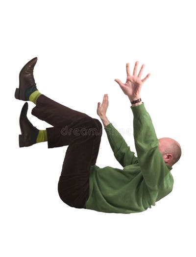 Man falling stock image. Image of outstretched, pointed - 2456673