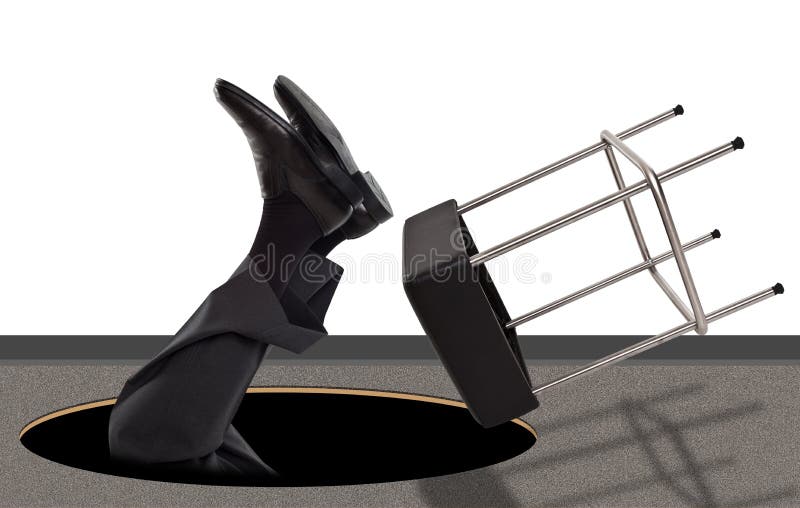 Man Falling into a Hole on the Floor Stock Photo - Image of depresion ...