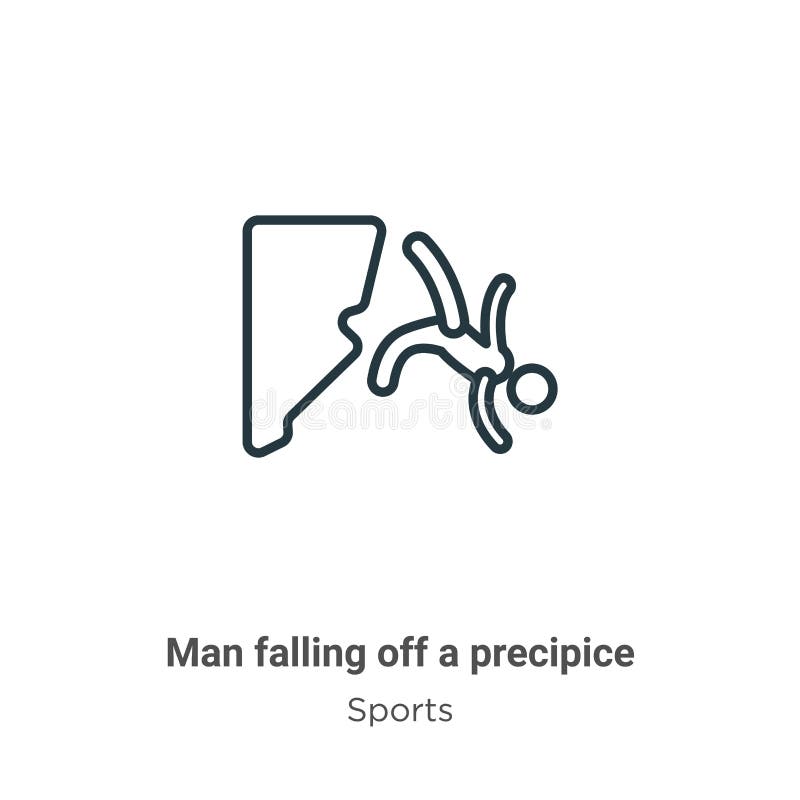 Man Falling Vector Icon on White Background. Flat Vector Man Falling ...