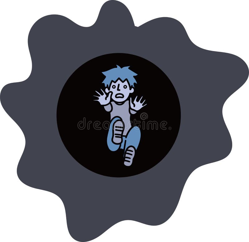 Man Falling into a Pit Simple Illustration Stock Illustration ...
