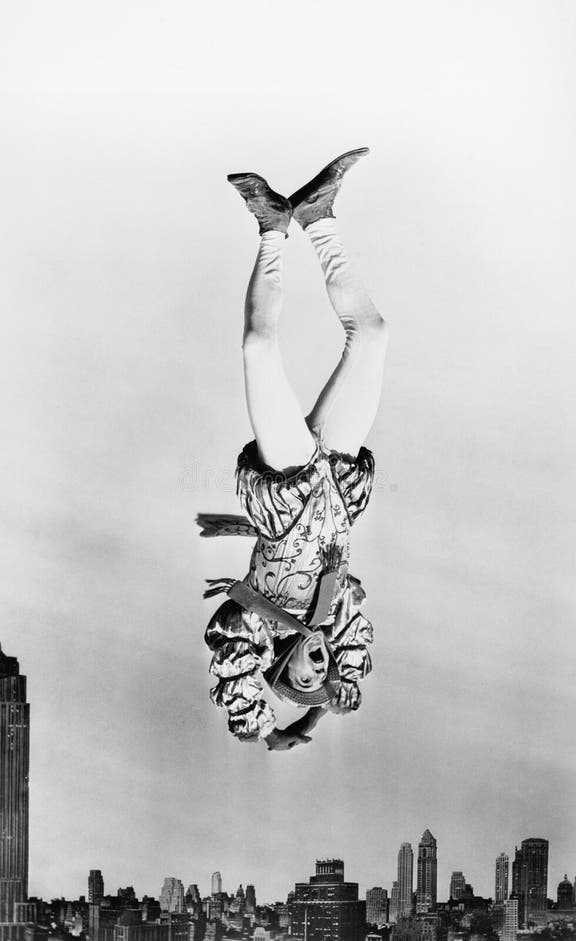 Man Falling Upside Down from the Sky Stock Photo - Image of chances ...