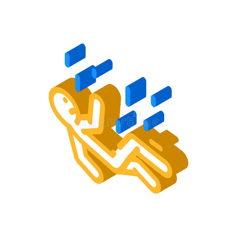 Man Falls Accident Isometric Icon Vector Illustration Stock Vector ...