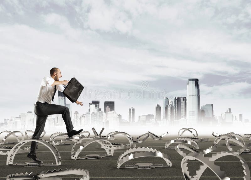 Man Run in a Thousand Difficulties Stock Photo - Image of catch ...