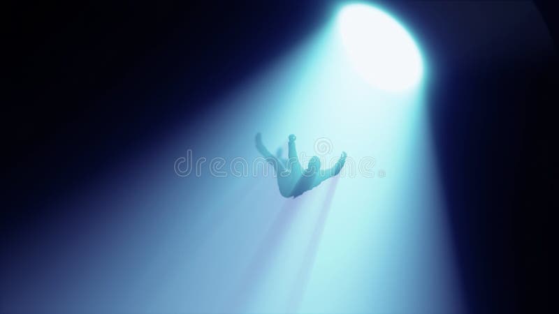 A man falls into the void stock photo. Image of spotlight - 293899622