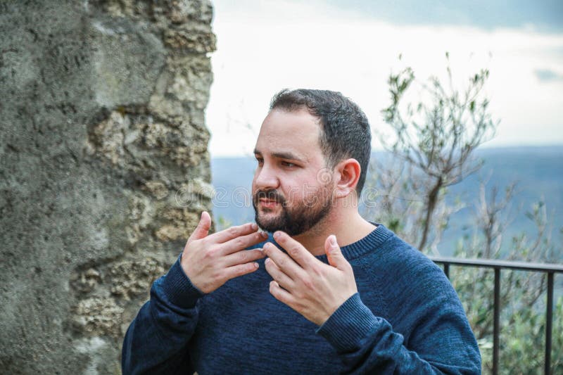 Man Fans Himself in the Summer Heat Stock Photo - Image of exhausted ...