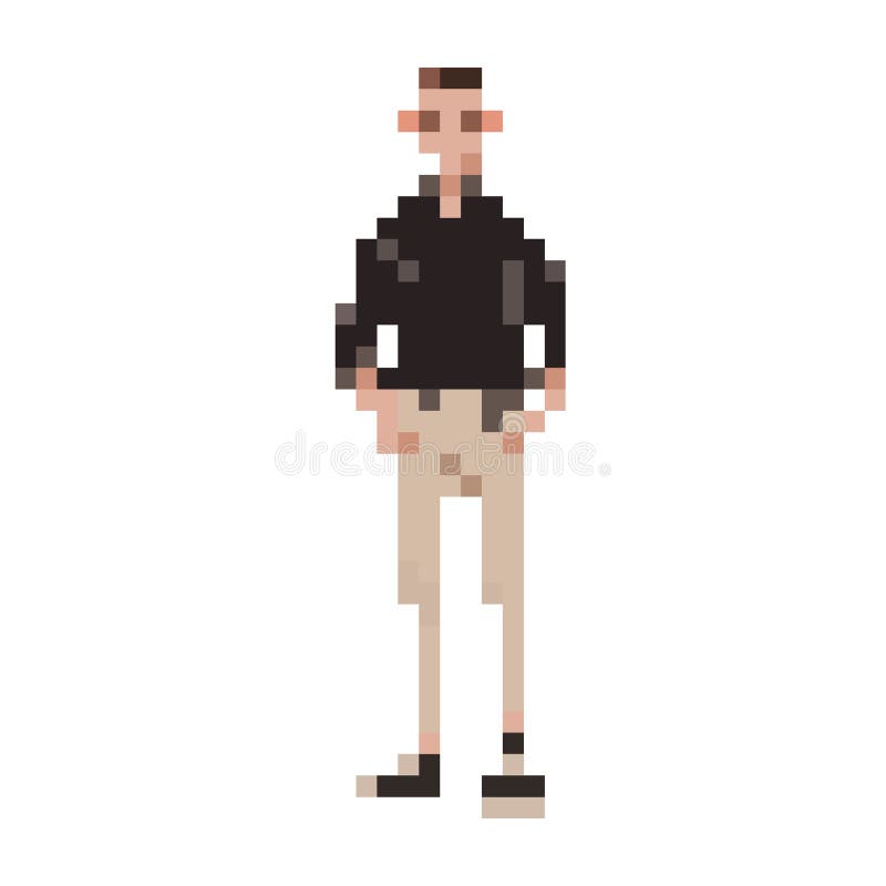 Fashion Pixel People stock vector. Illustration of male - 30999524